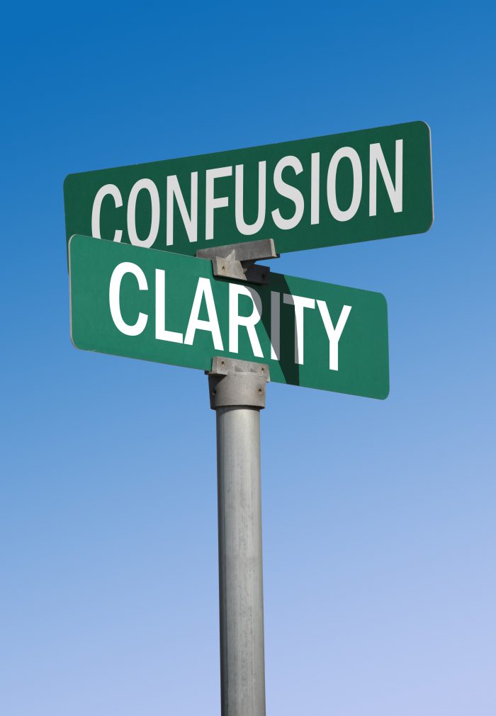 confusion and clarity street sign | | RateSpy.com